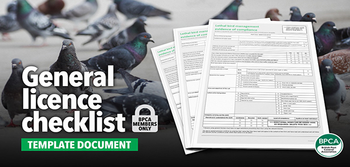 BPCA launches new general licence checklist templates | Pest Magazine
